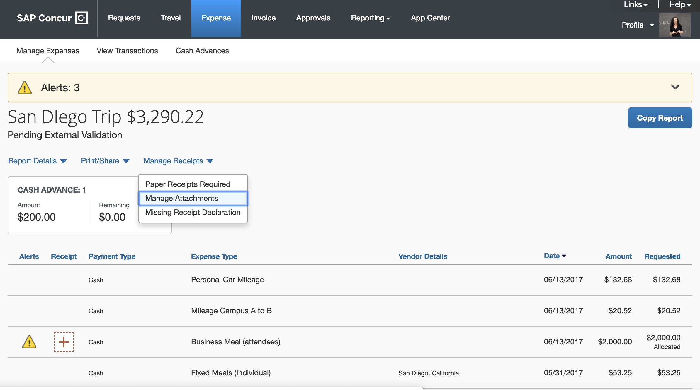 New Ui Interface Viewing All Receipts Sap Concur Community
